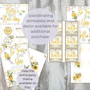 So Fun to Bee One Milestone Poster, Editable and Printable 1st Bee Day ...