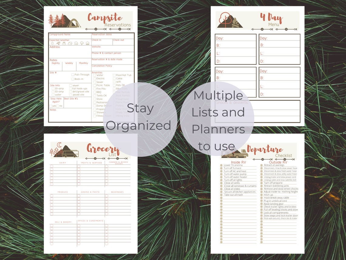 RV Roadtrip Planner, Road Trip Planner, Printable Planner, RV Printable ...