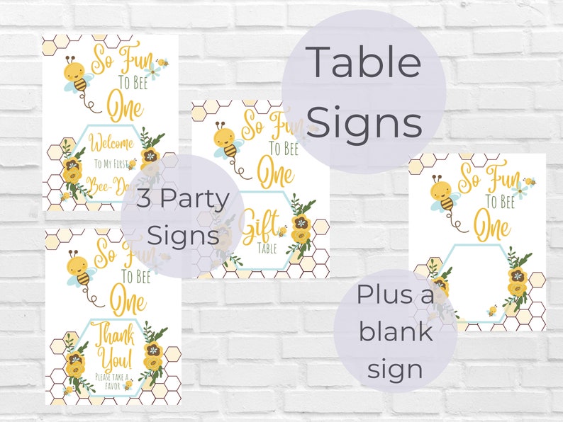 So Fun to Bee One Birthday Party Decoration Packet, First Bee-day, Bee ...