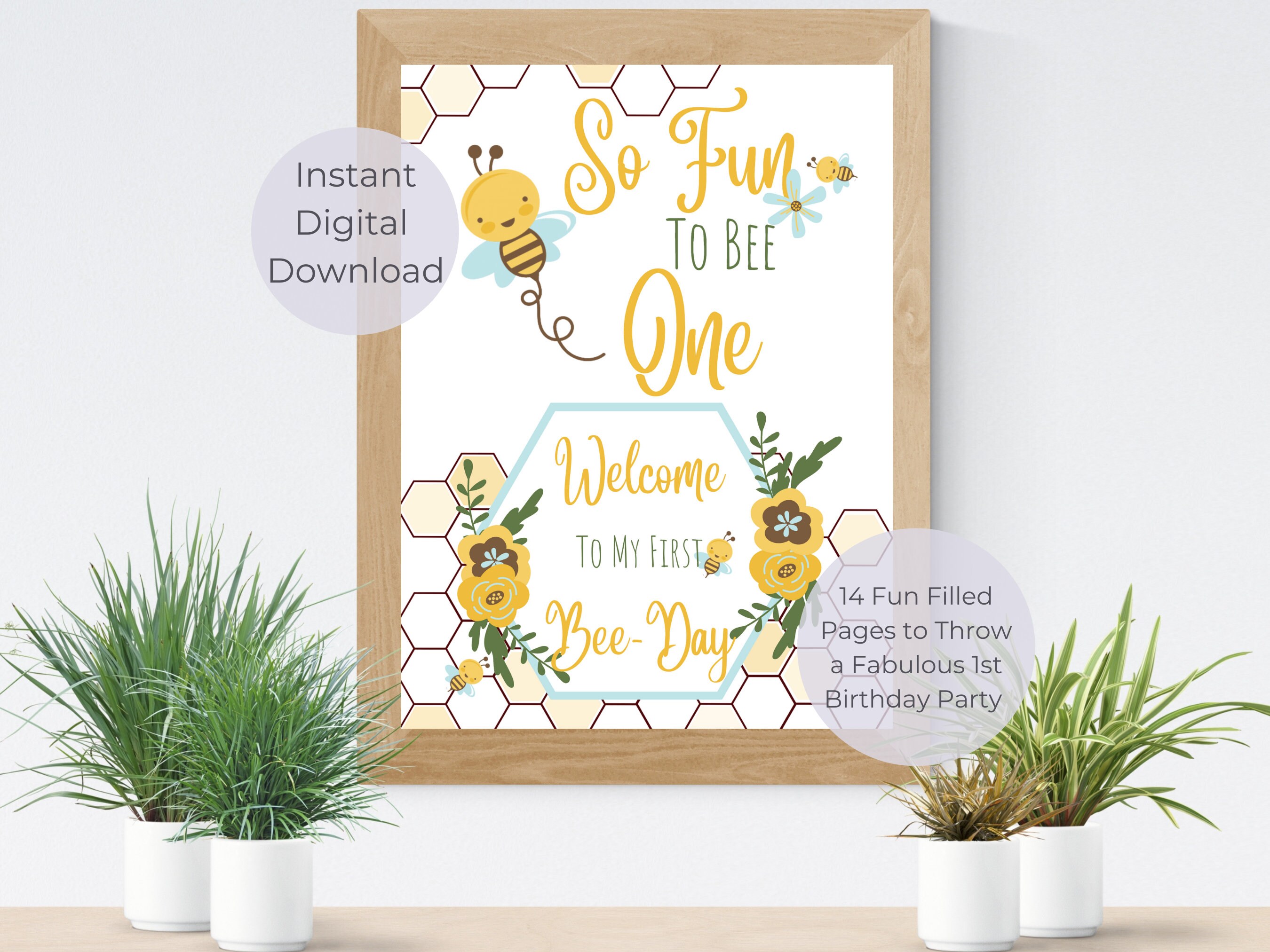 So Fun to Bee One Birthday Party Decoration Packet, First Bee-day, Bee ...