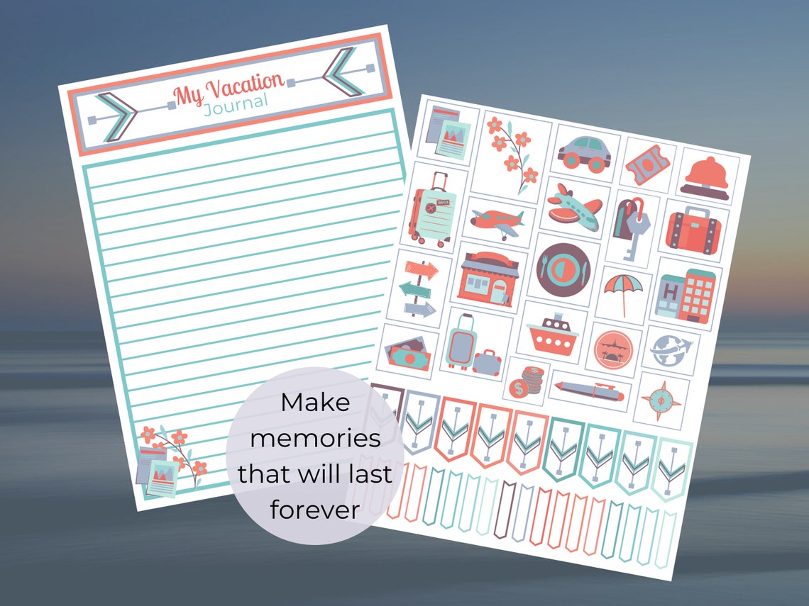 Vacation Planner, Printable Planner, Instant Download, Vacation ...