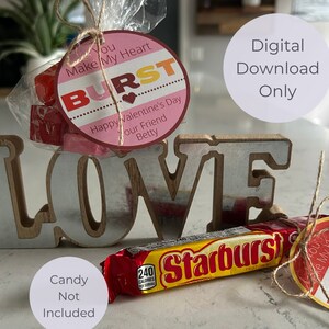 Starburst Valentine, Printable and Editable Digital Download (print ...