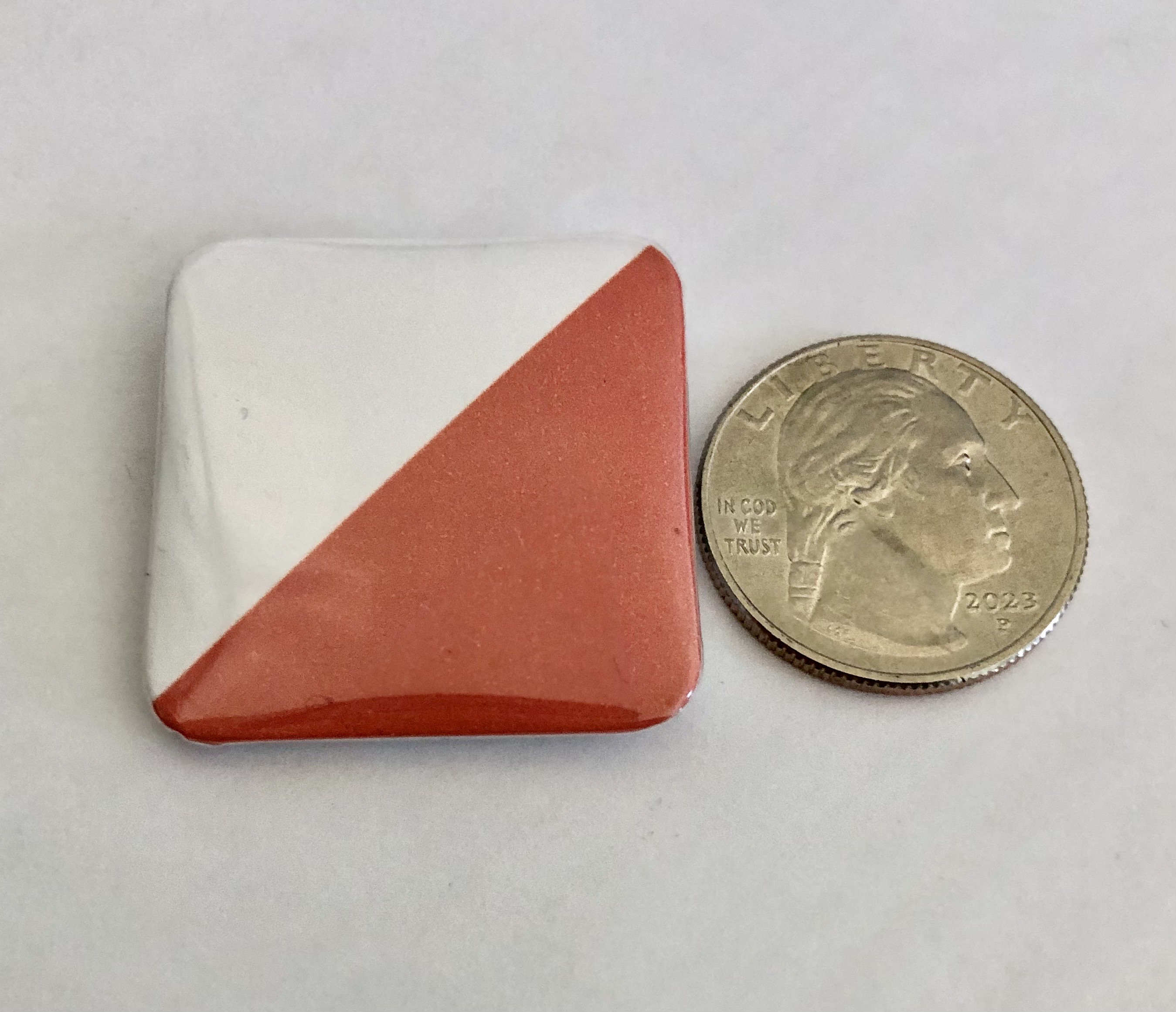Orienteering Marker Flag Pin Back Button or Magnet Orange - Etsy