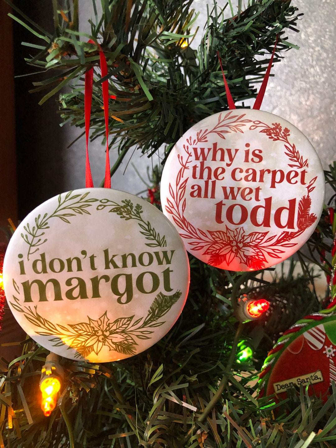 FREE SHIPPING Set of 2 Christmas Vacation Movie Quote Ornaments | Why ...