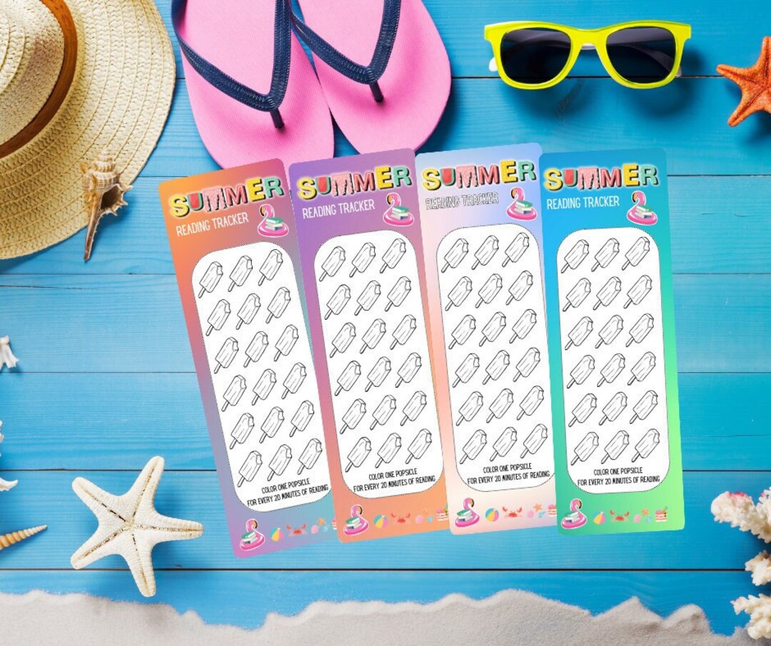 PRINTABLE Summer Fun Reading Tracker Bookmarks | Color Your Own Book ...