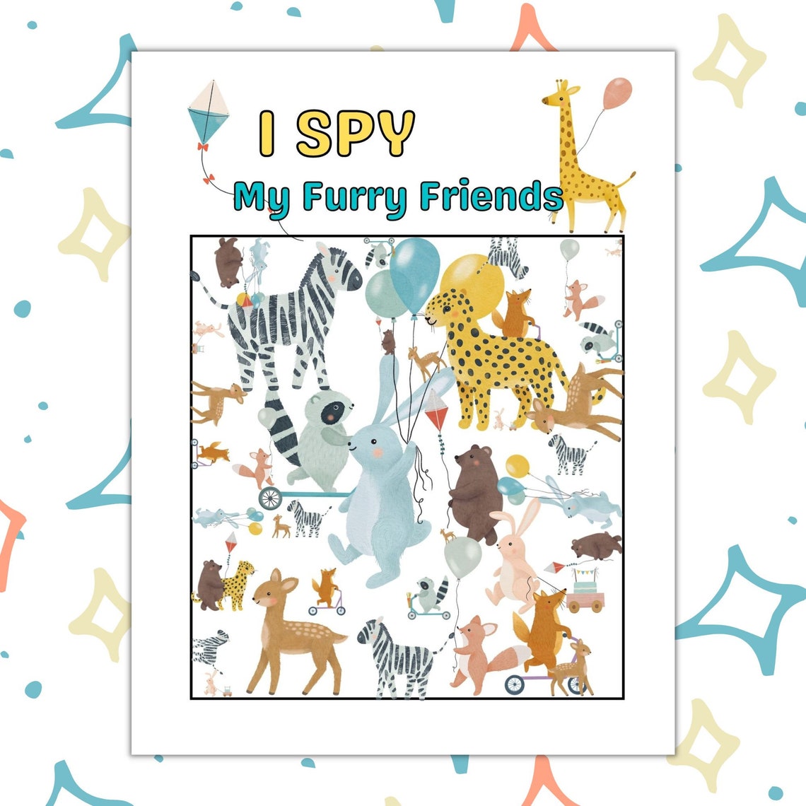 Fun Game for KIDS I SPY My Furry Friends Game Digital - Etsy