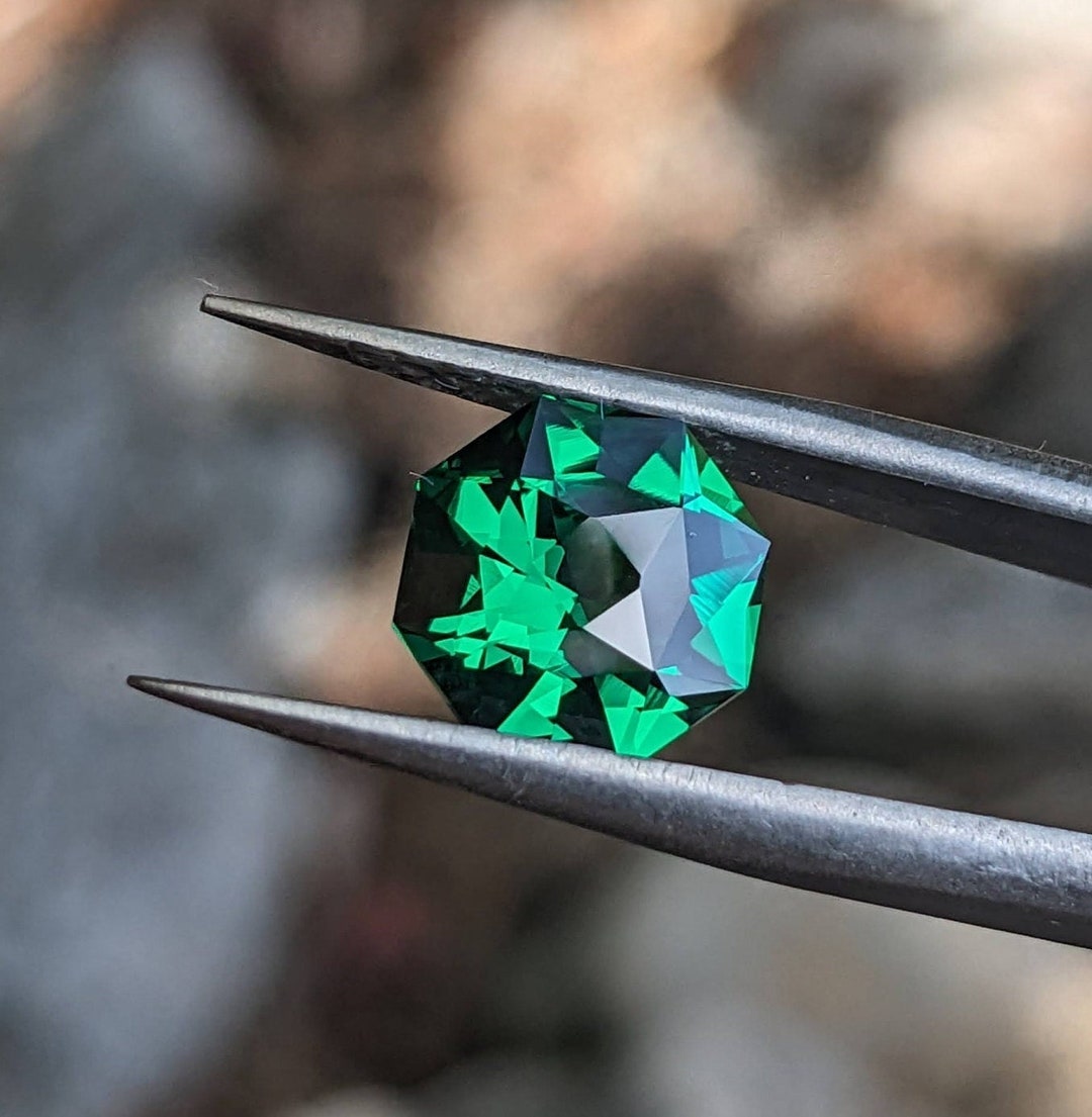 Rich Green Lab Grown Garnet Loose Faceted Gemstone - Etsy