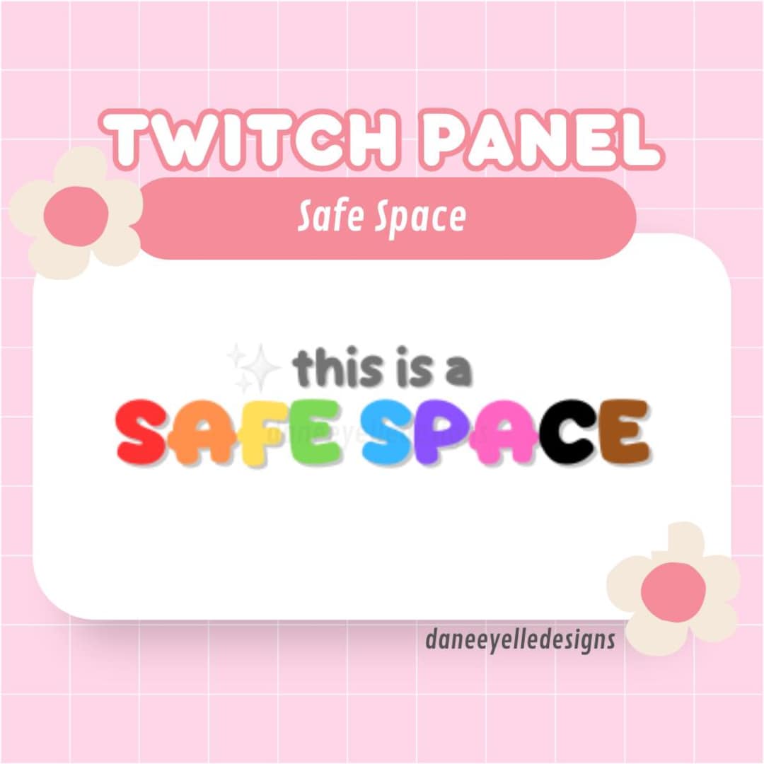 Safe Space Twitch Panel | Pride Rainbow Design (digital Download) - Etsy