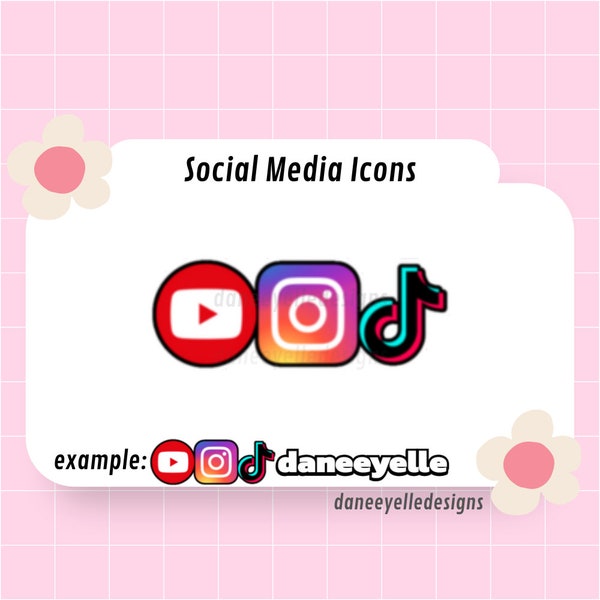 Streamer Social Media Icons - Etsy