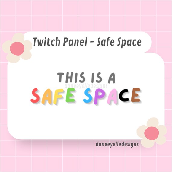 This is a Safe Space Twitch Panel Cute Pride Love Panels - Etsy