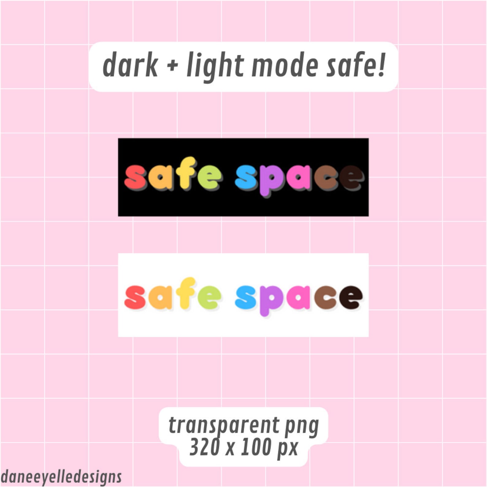 LGBTQIA+ Safe Space Twitch Panel | Pride Streamer Design (digital ...