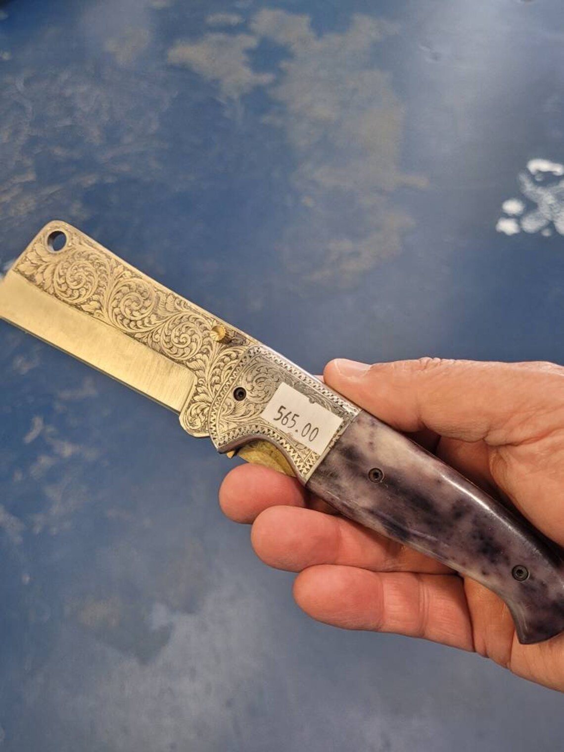 Hand Engraved Beautiful Stainless Steel Blade With Hand Engraved ...