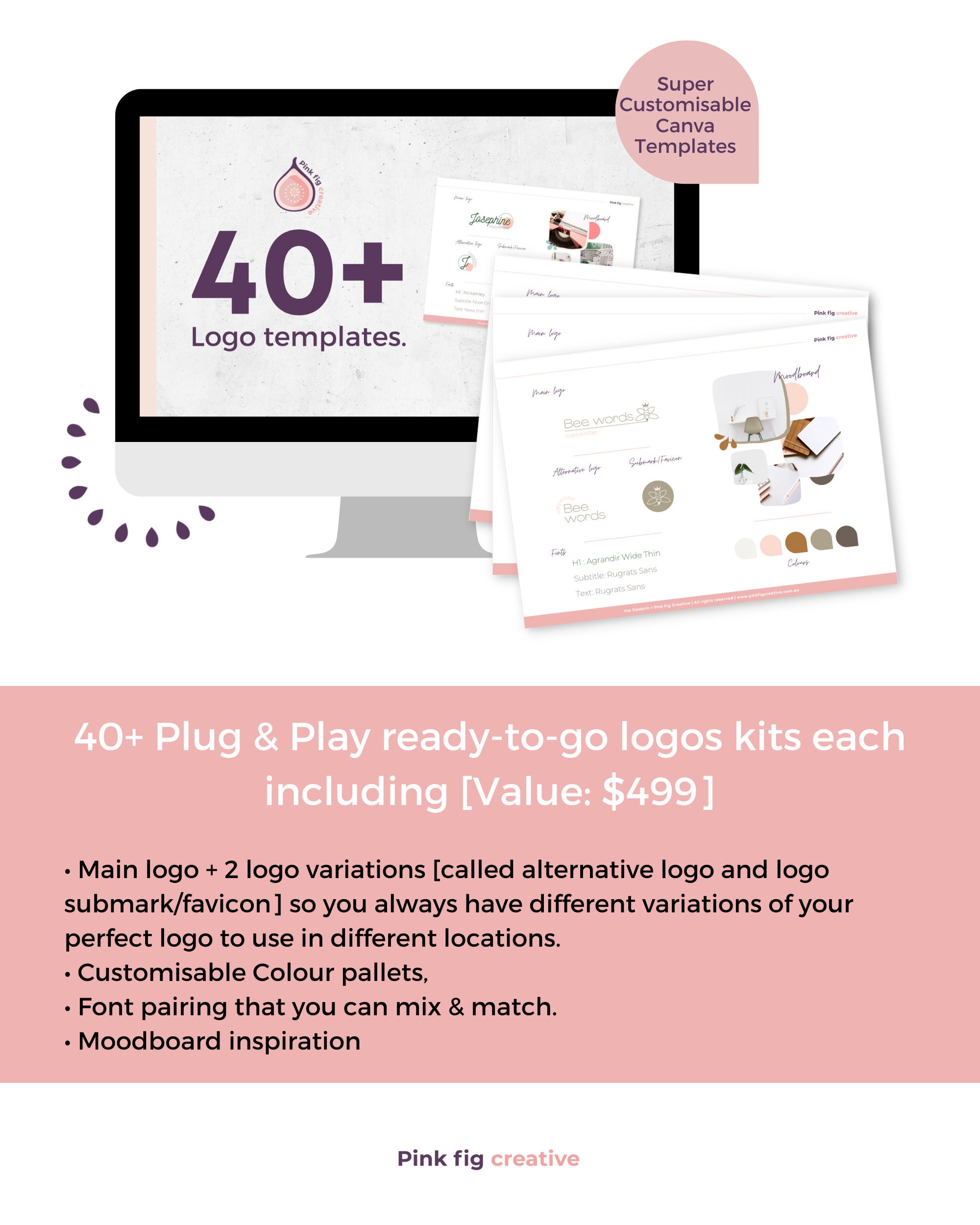 Dream Logo Toolkit Branding Kit DIY Logo Set DIY Logo - Etsy