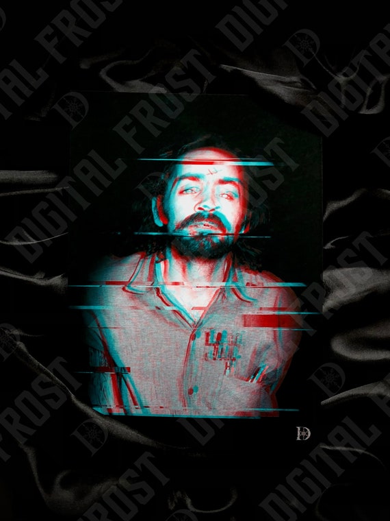 Charles Manson Print Digital Wall Art Dark Art Horror - Etsy