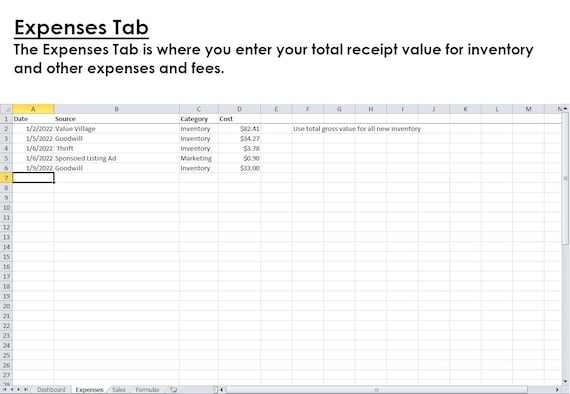 Ebay Excel Template
