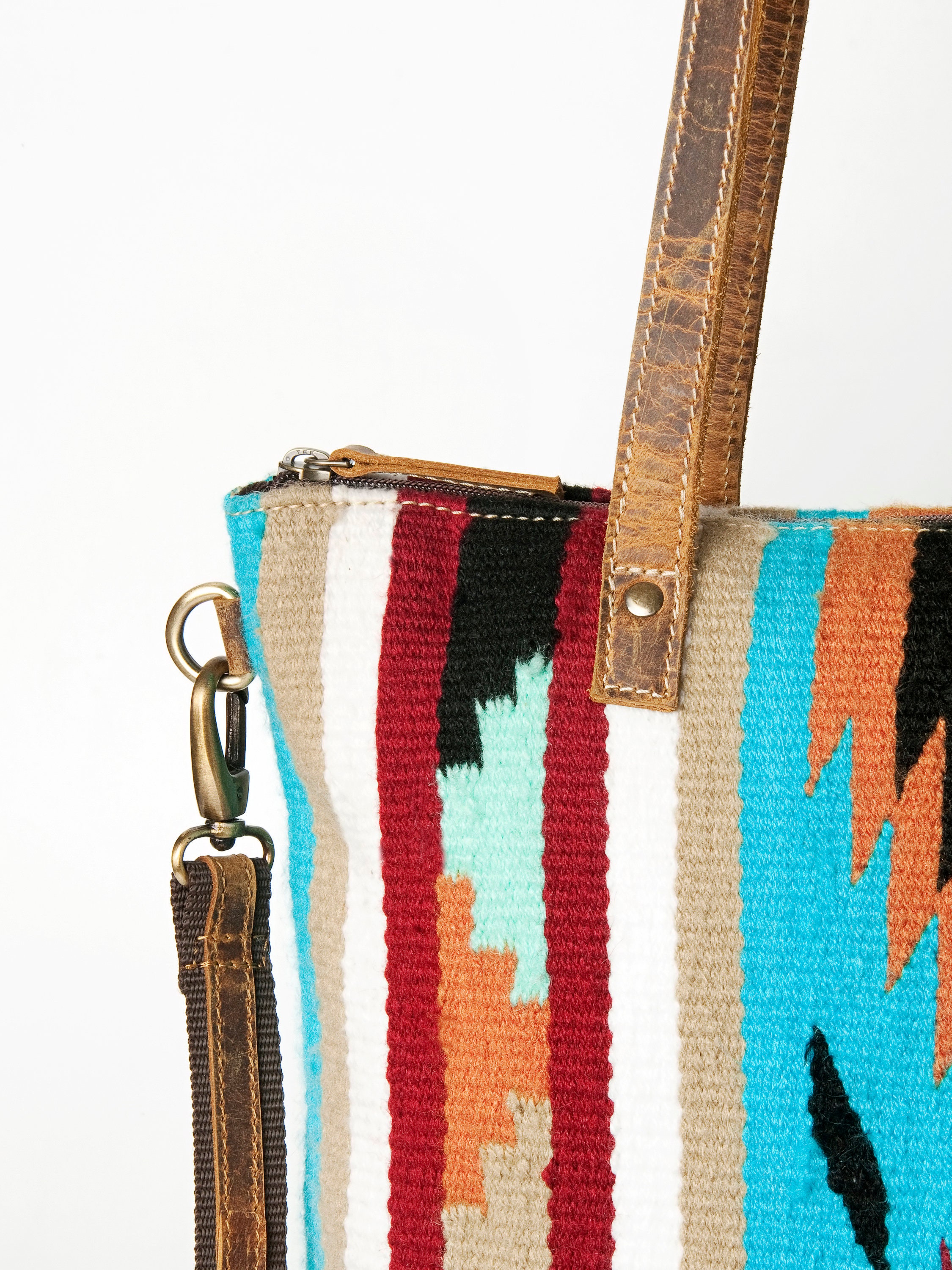 Western Wool and Leather Tote Bag 3 Style-shoulder Bag, Cross Body and ...