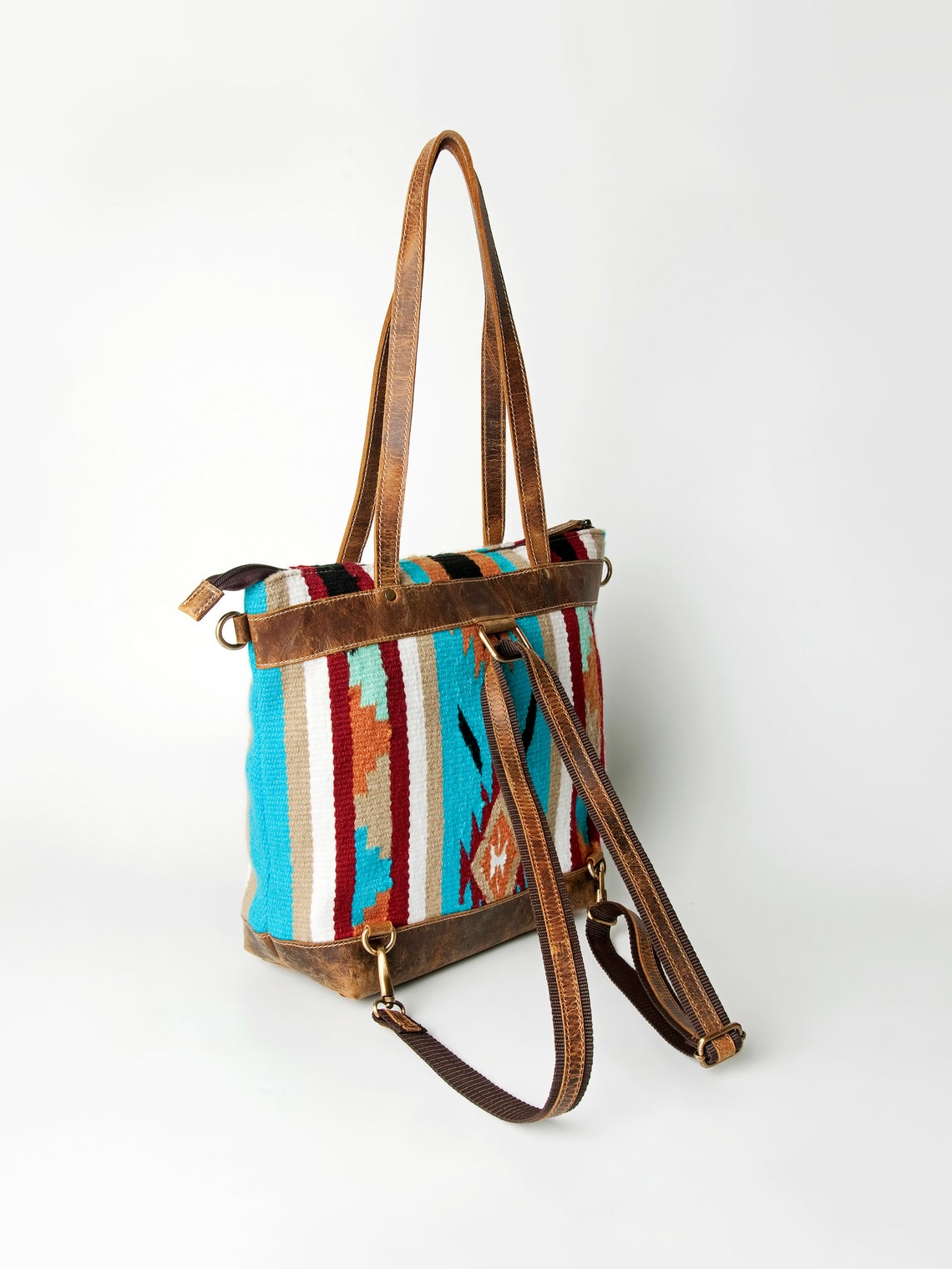 Western Wool and Leather Tote Bag 3 Style-shoulder Bag Cross - Etsy