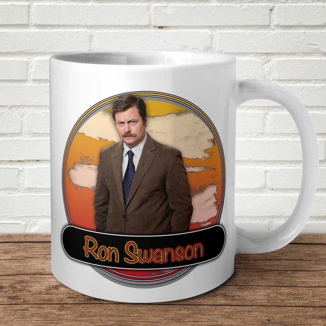 Ron Swanson Homage Mug Parks & Rec Funny Retro 90's Gift Present ...
