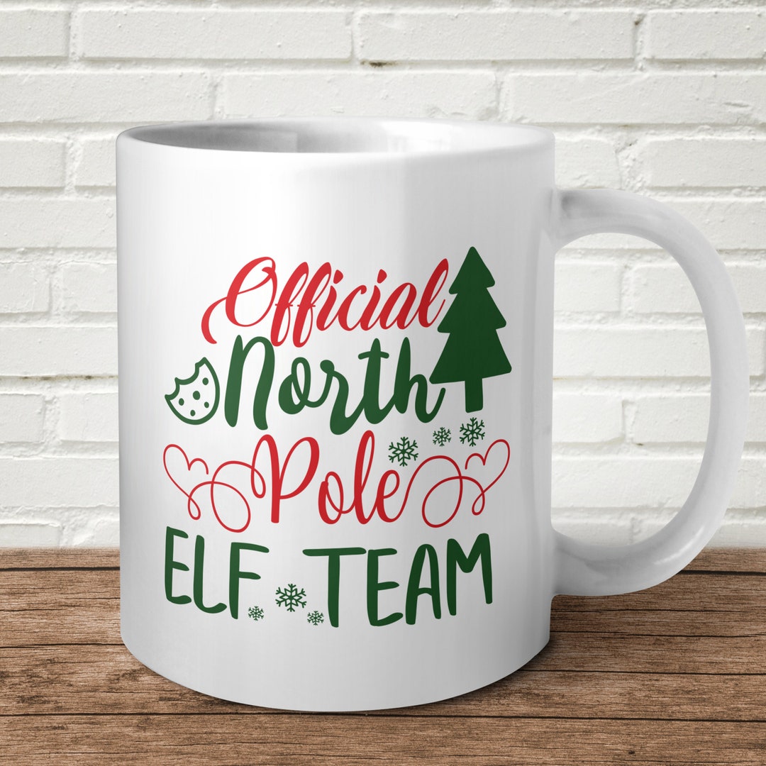 Official North Pole Elf Team Mug Present Gift Christmas XMAS Secret ...