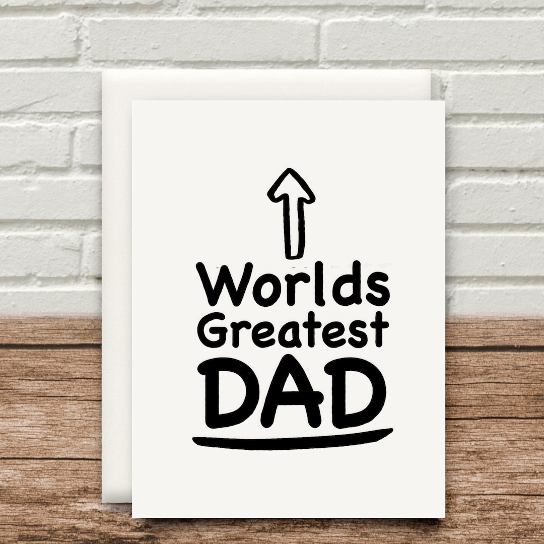 Worlds Greatest Dad Card Happy Birthday Fathers Day Christmas ...