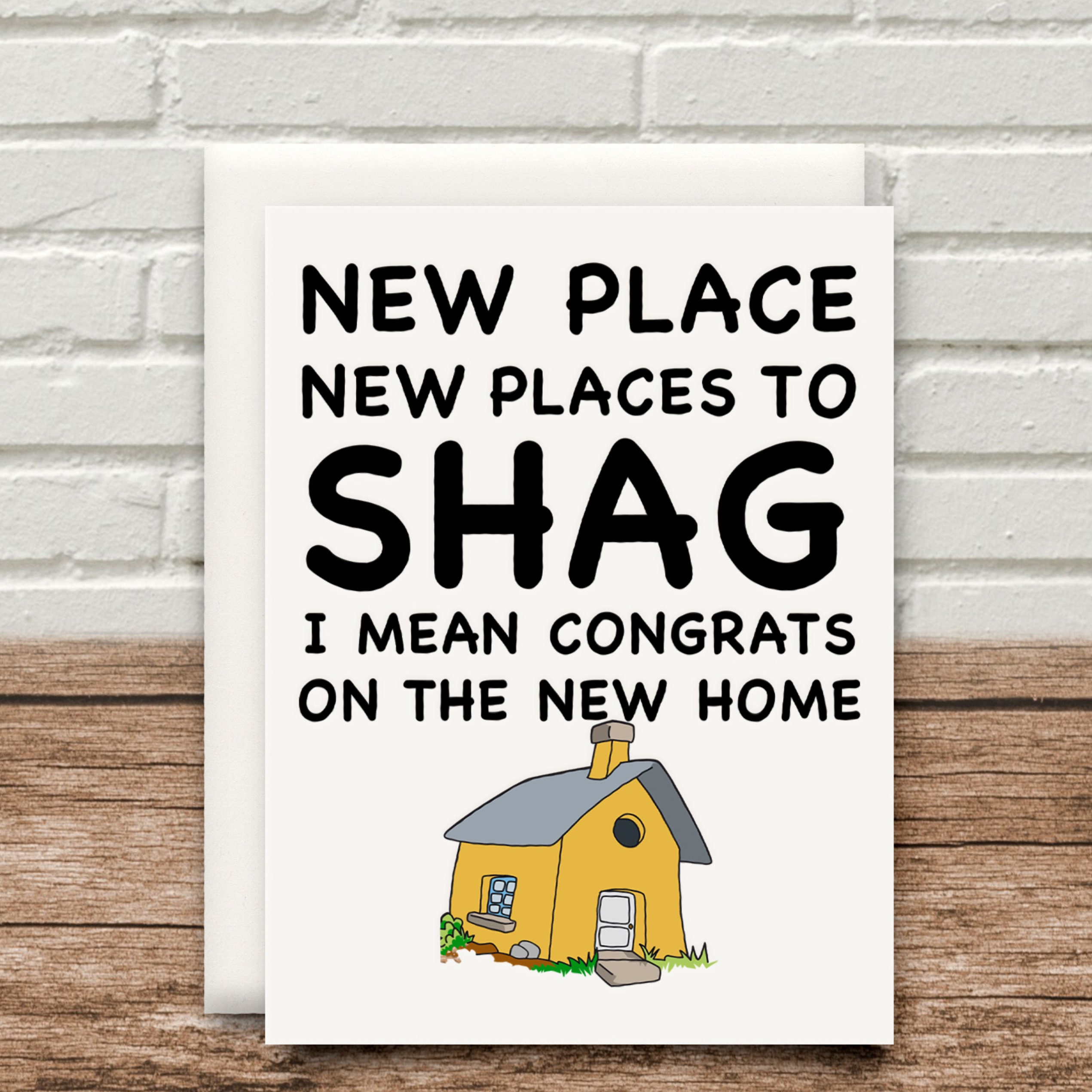New Places to Shag Card Funny Birthday Christmas 300gsm Offensive New ...