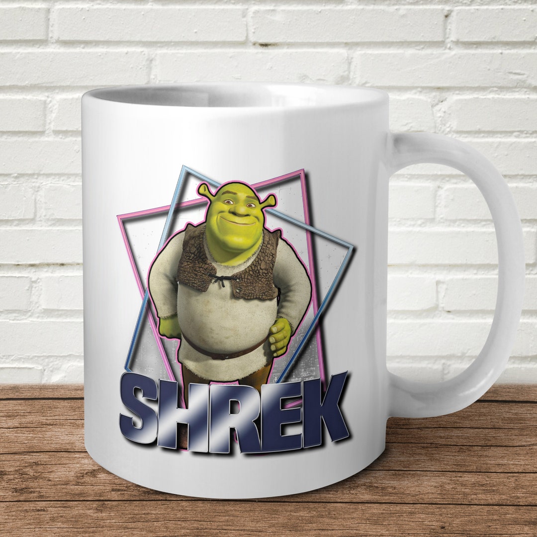 Shrek Homage Mug Gift Funny Film Comedy Ogre Birthday Present Nostalgic ...