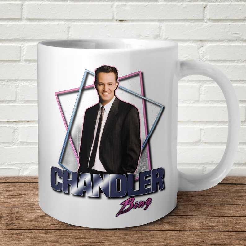 Chandler Bing Inspired Mug 80s 90s Homage Neon 80's 90's TV Parody Gift ...