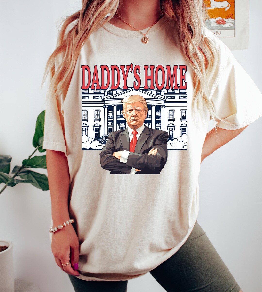 Daddys Home White House Pink Trump 2024, MAGA Supporter Election 2024 ...