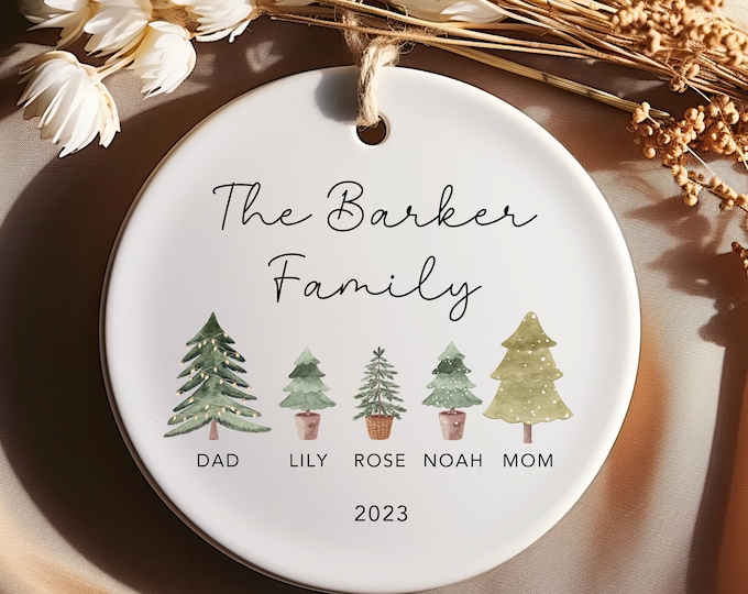 Personalized Family Christmas Ornament, Custom Family Ornament, Family ...