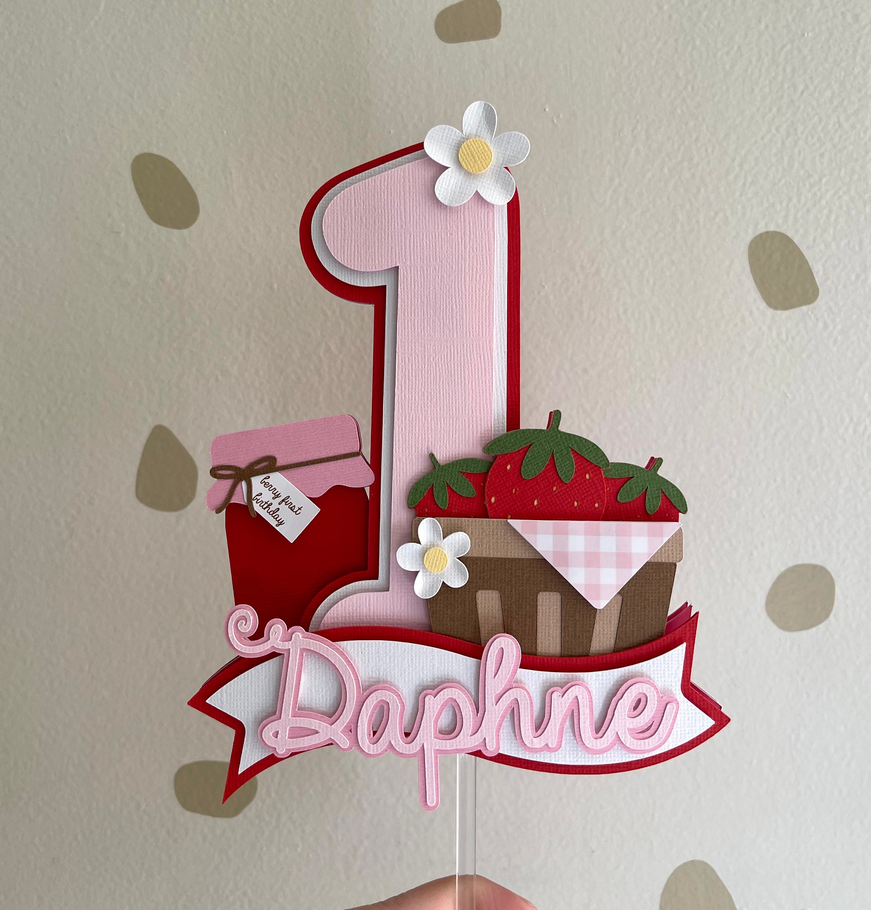 Berry First Birthday Cake Topper/ Strawberry Cake Topper - Etsy