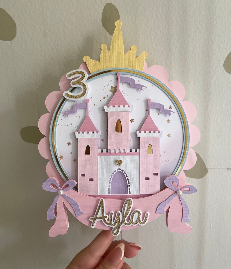 Princess Cake Topper | Princess Castle | Pastel - Etsy