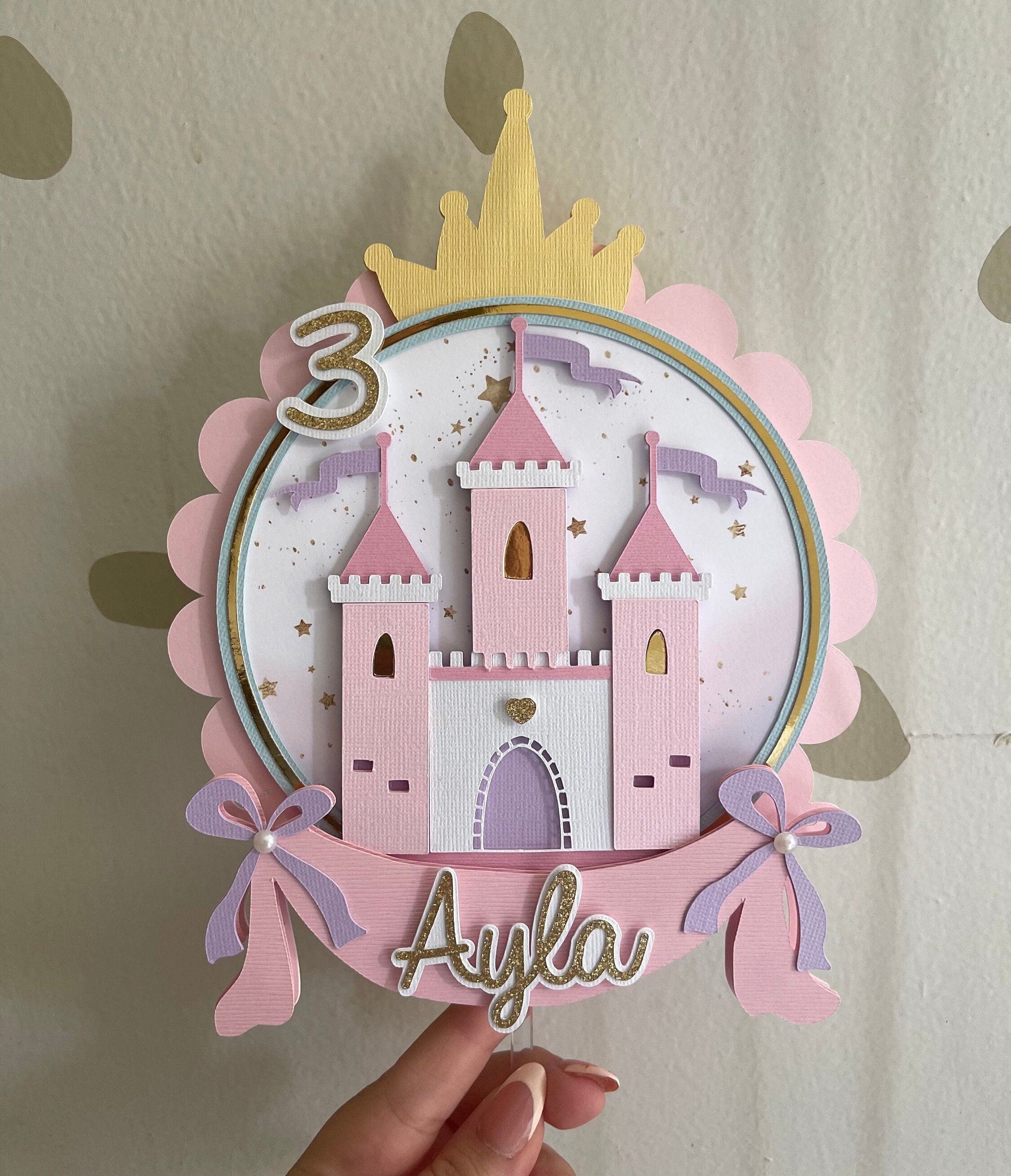 Princess Cake Topper | Princess Castle | Pastel - Etsy