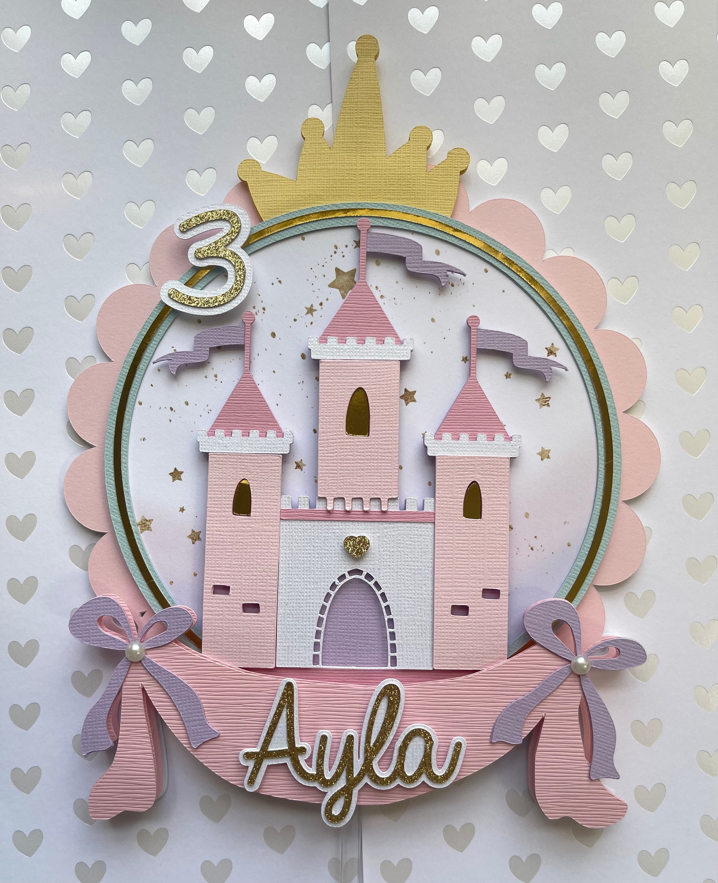 Princess Cake Topper Princess Castle Pastel - Etsy