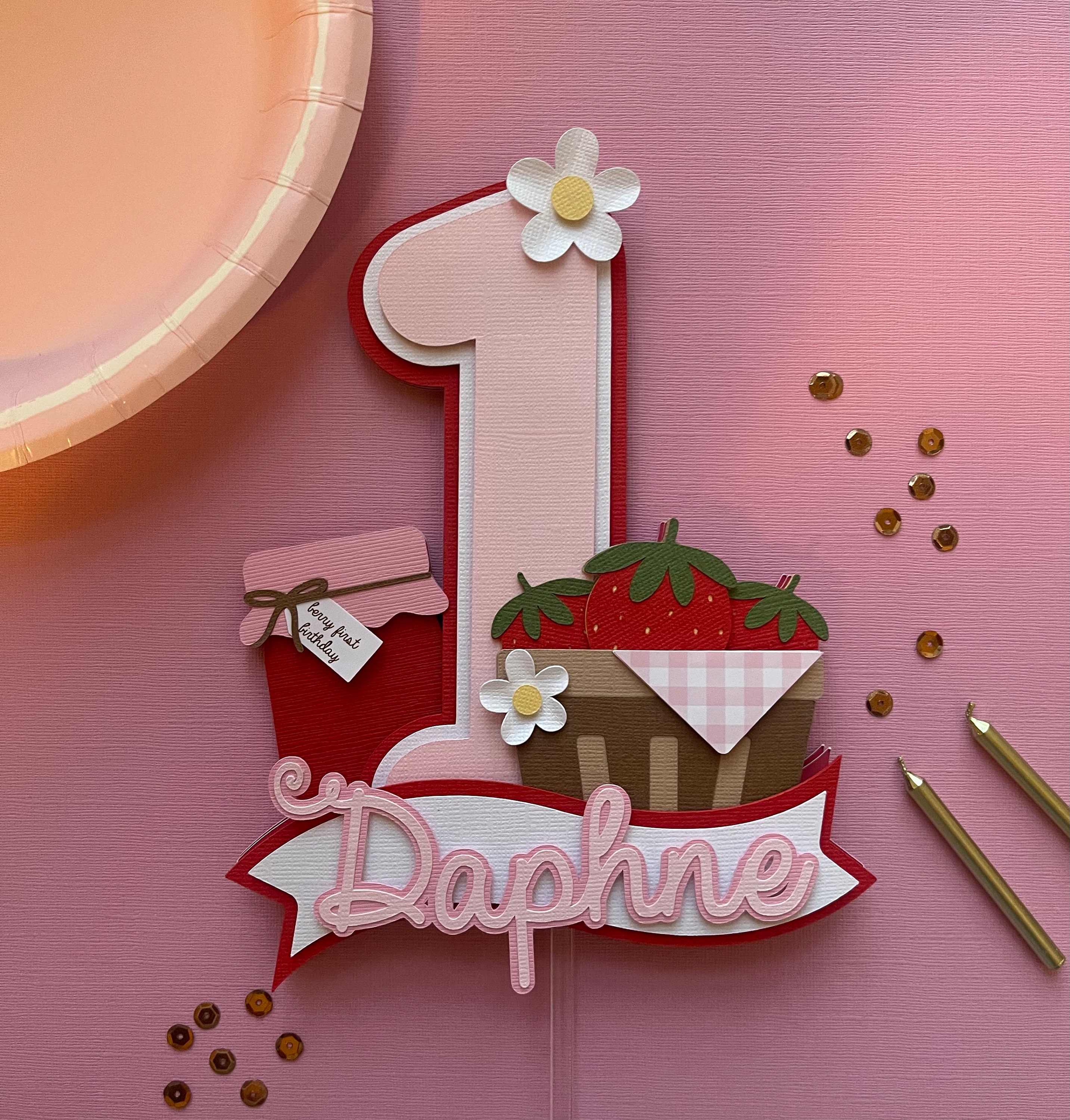 Berry First Birthday Cake Topper/ Strawberry Cake Topper - Etsy