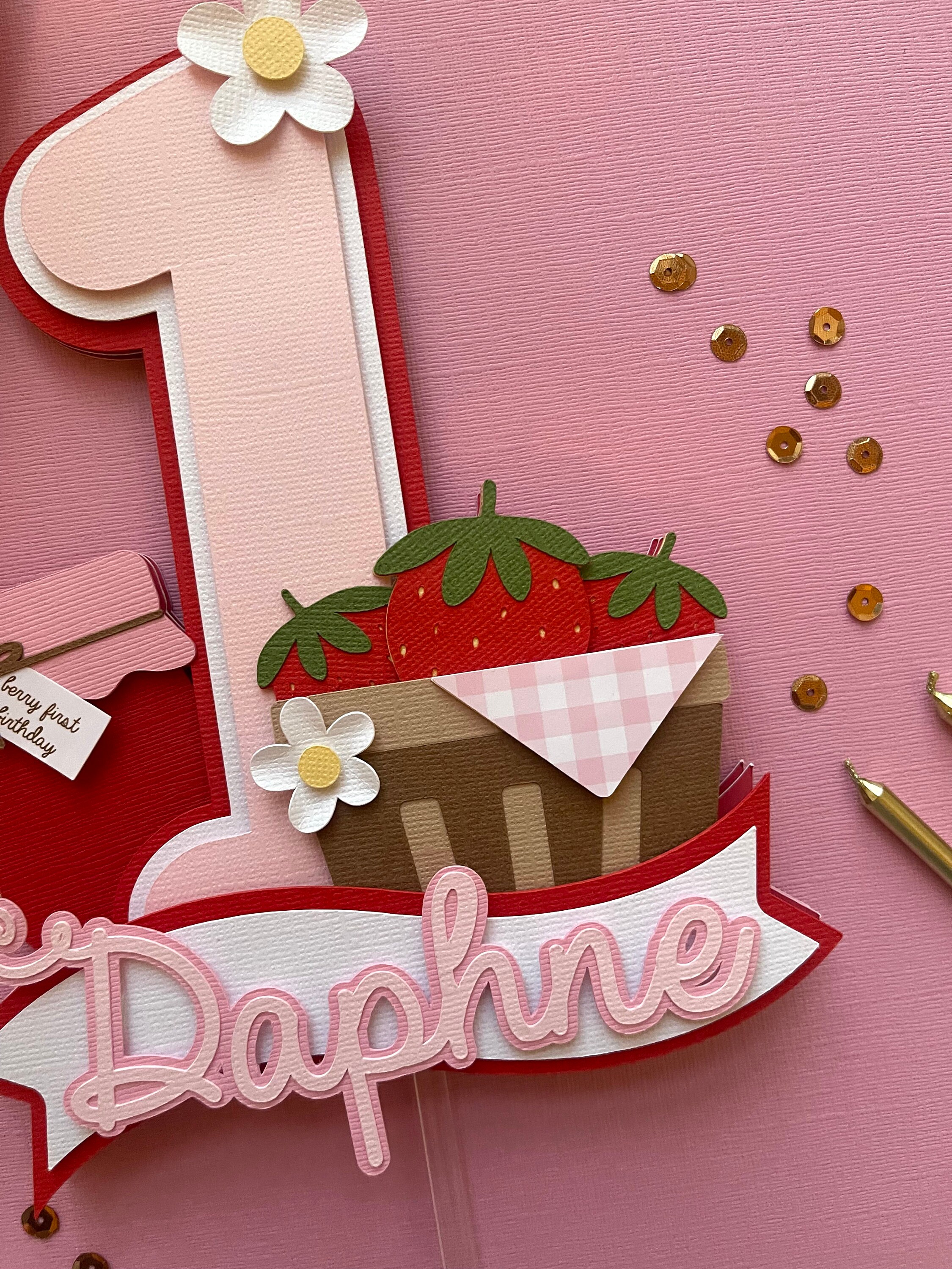 Berry First Birthday Cake Topper/ Strawberry Cake Topper - Etsy