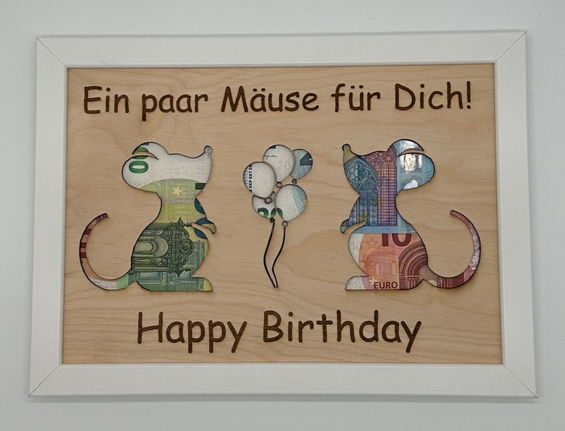 Geldgeschenk personalisiert zum Geburtstag Bilderrahmen - Etsy.de