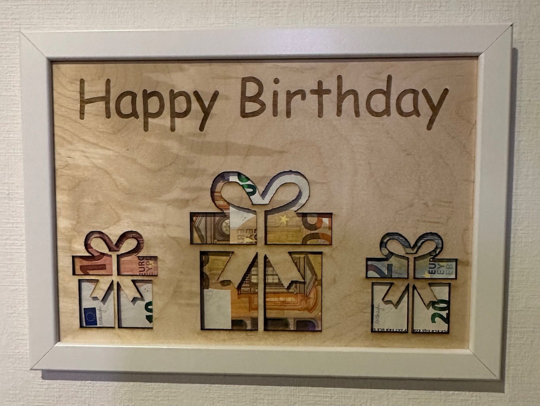 Geldgeschenk personalisiert zum Geburtstag Bilderrahmen - Etsy.de