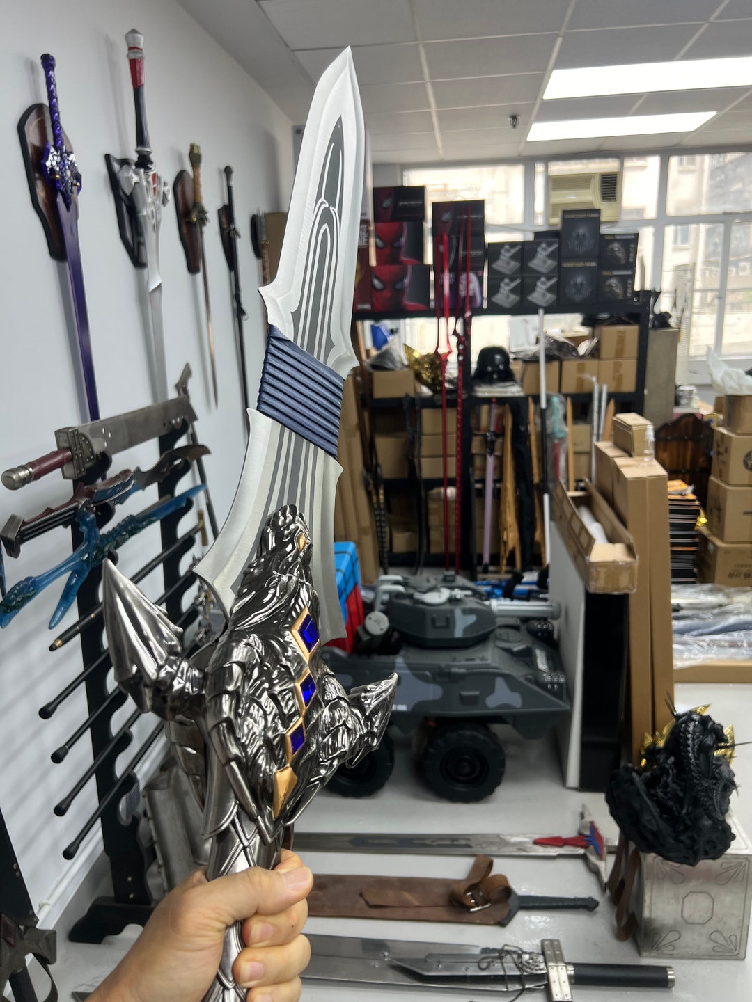 Warcraft WOW Dragon Claw Lothar Sword Blade Metal Cosplay Weapon Prop ...