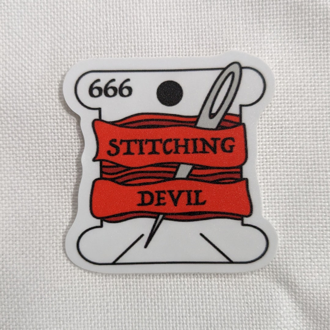 Stitching Devil 666 - A Vinyl Sticker - Etsy
