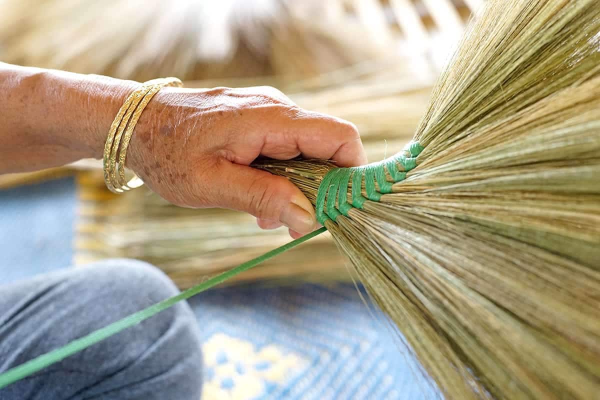 Handmade Asian Brooms - Made by Artisans in Vietnam - Straw Brooms, 40 ...