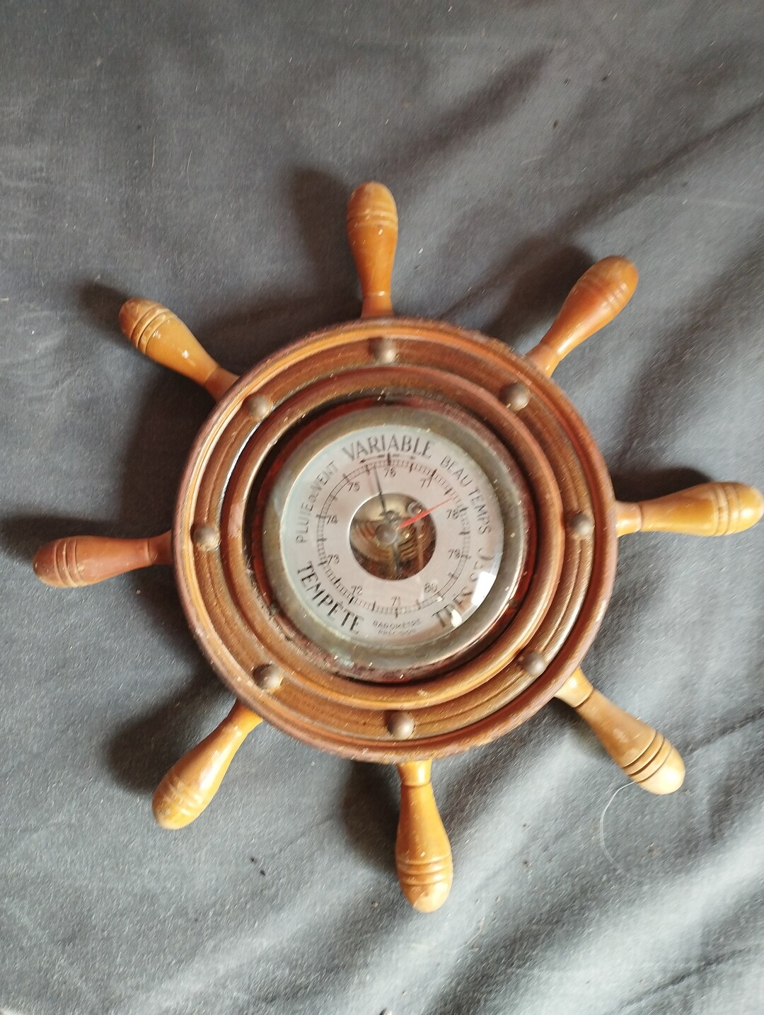 Old Small Wooden Barometer Boat Rudder - Etsy