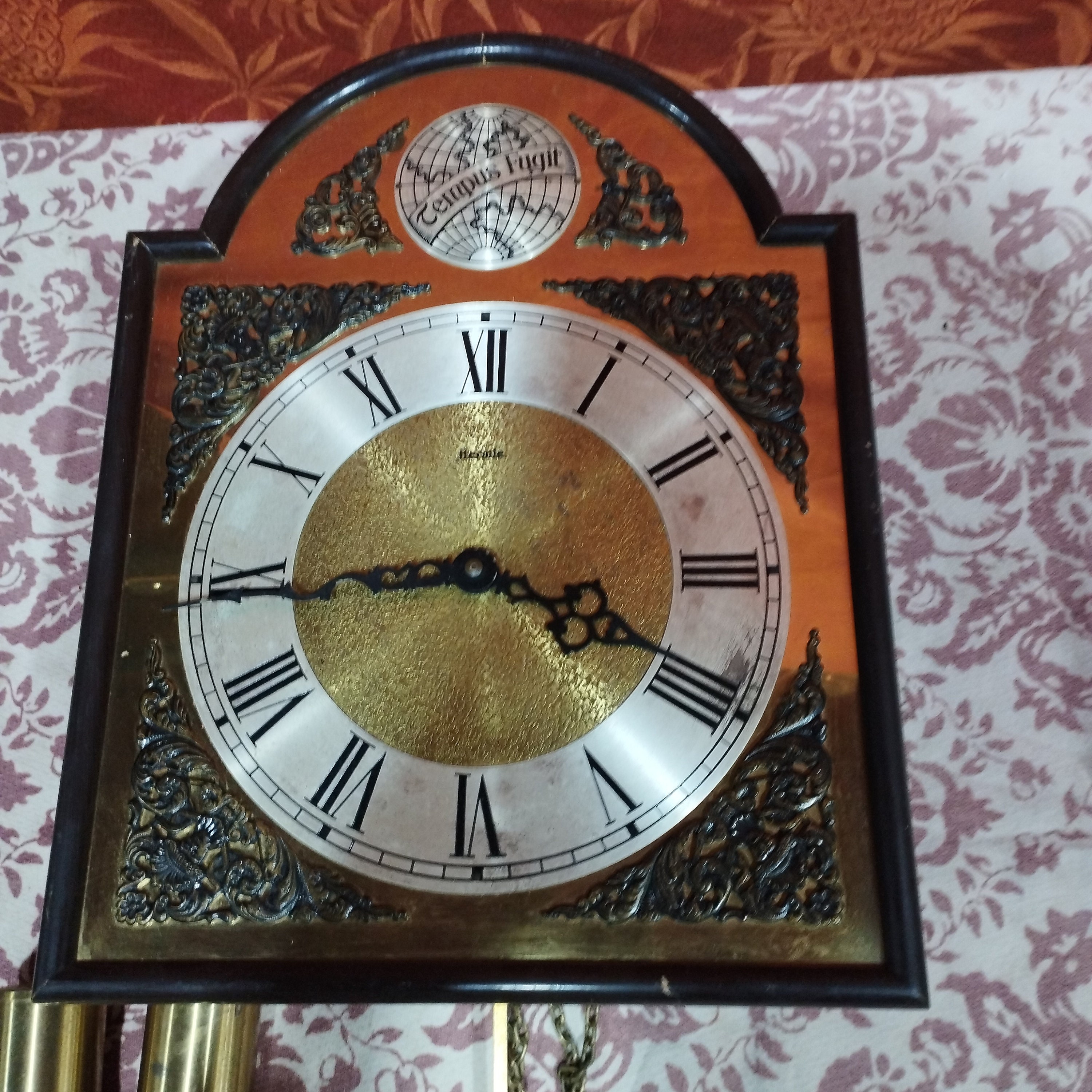 Old Hermle Clock Tempus Fugit With Its Pendulum and Its Weights 3 ...