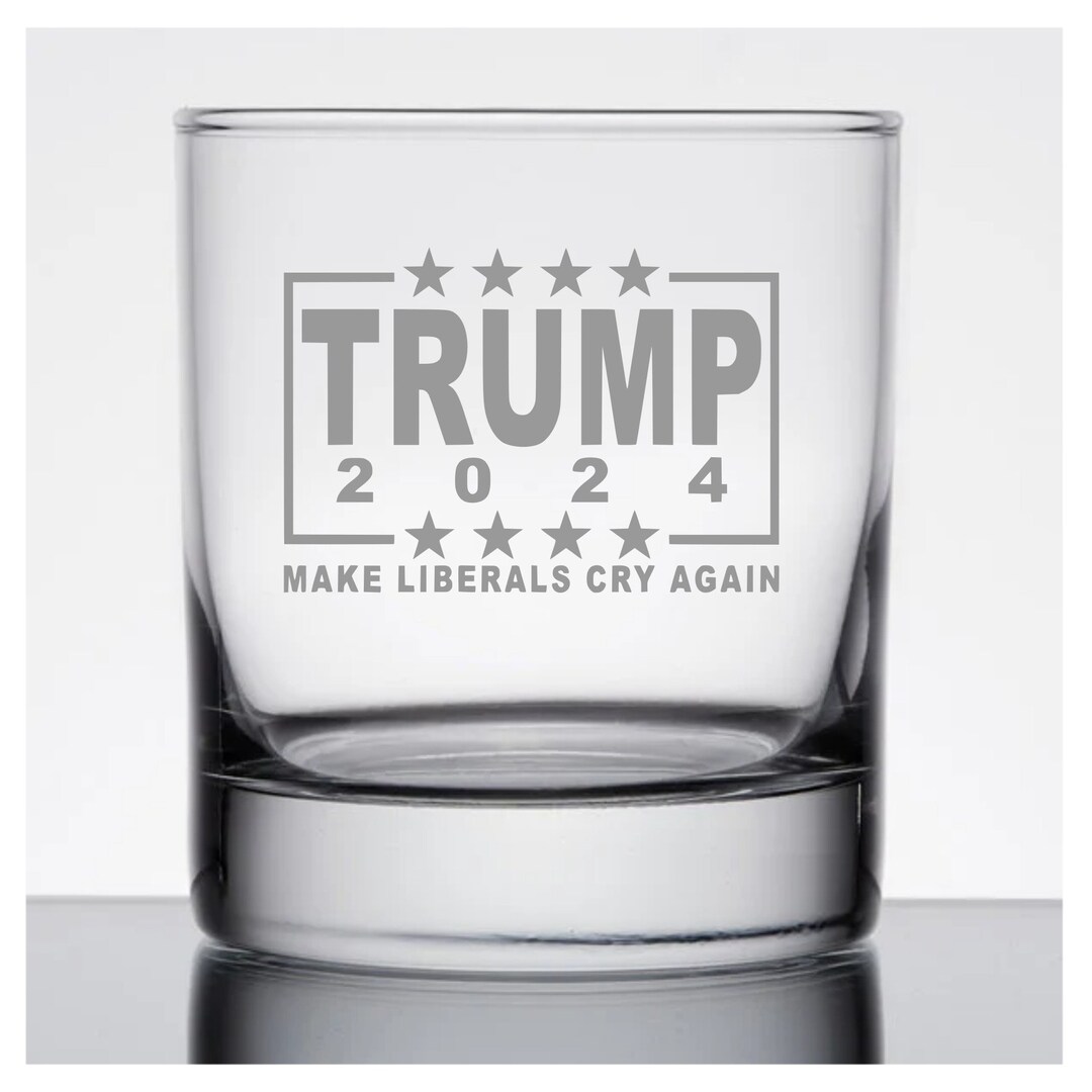 Trump 2024 Whiskey Glass/ Rocks Glass/ Highball Glass/ Cup + Free Gift ...