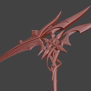 Arlecchino's Scythe -- Genshin Impact -- 3D Print STL -- Sliced Into ...