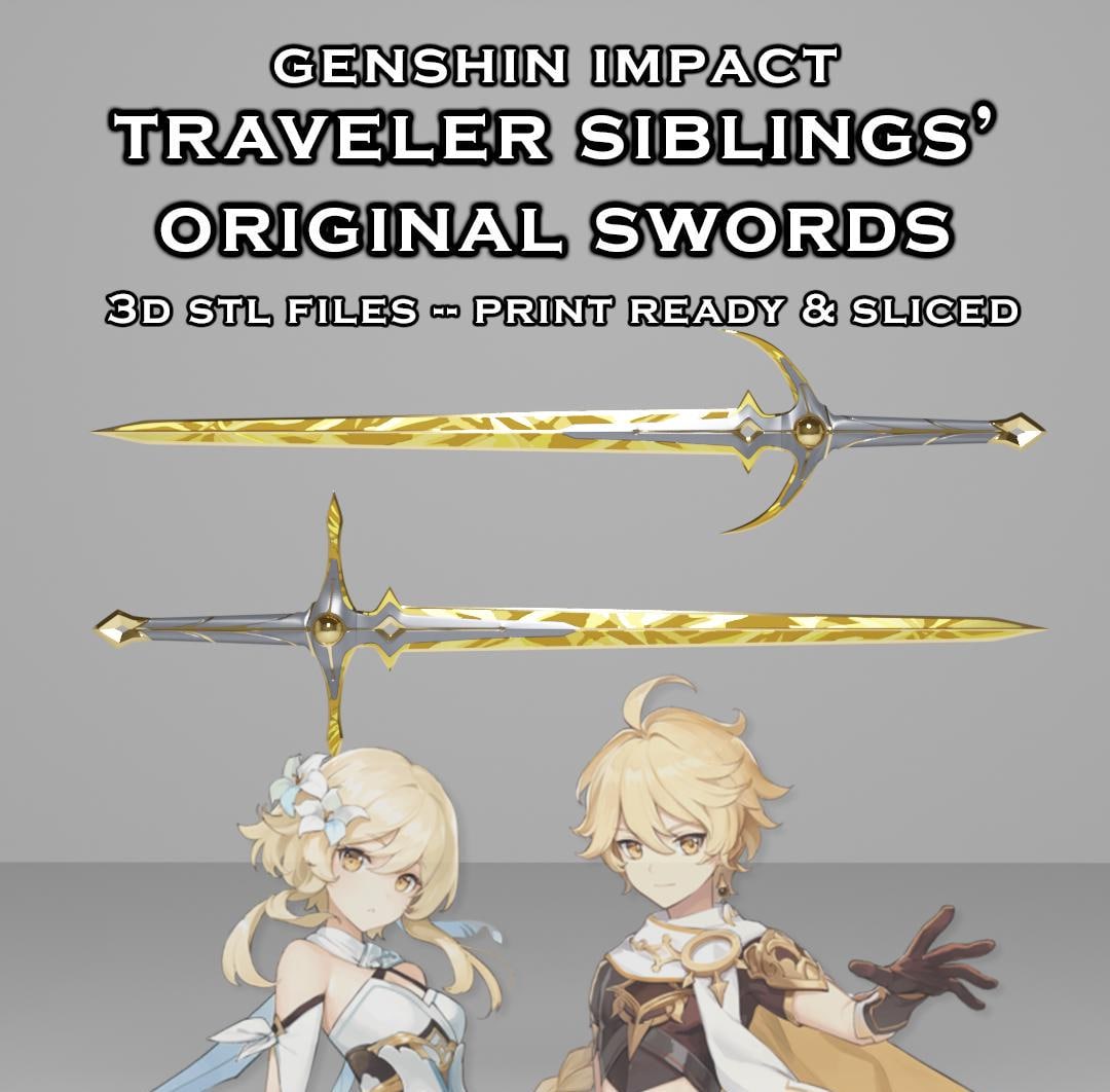 Traveler's Original Swords -- Aether and Lumine -- Genshin Impact ...