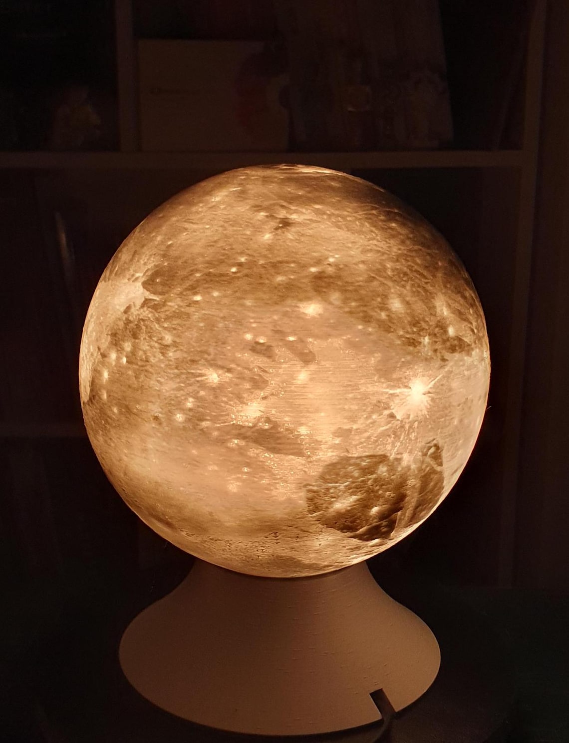 Pluto Lamp -- NASA Realistic Pluto Surface -- Table Decor Night Light ...