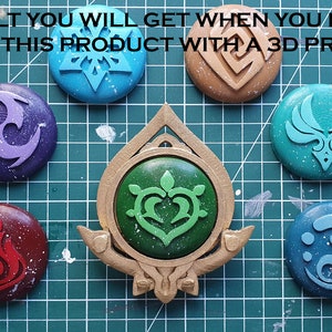 Sumeru Vision Set Genshin Impact Vision Frame and 7 Different Stone - Etsy