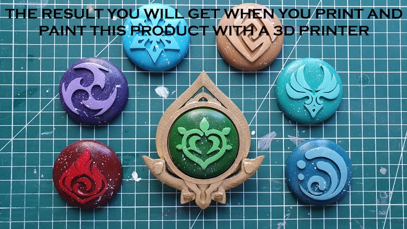 Sumeru Vision Set Genshin Impact Vision Frame and 7 - Etsy Hong Kong