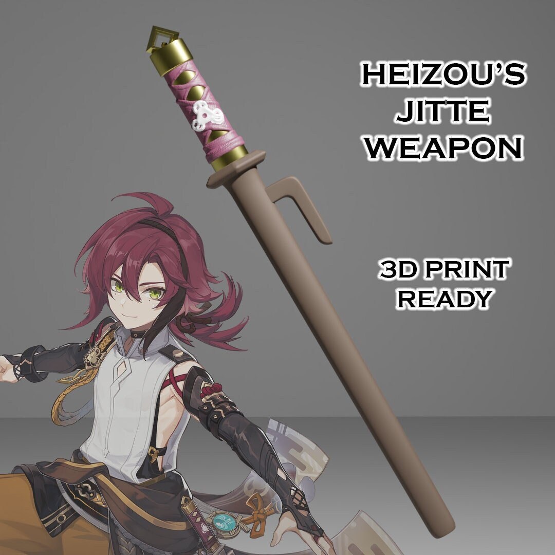 Heizou's Jitte Genshin Impact Cosplay 3D Print Ready - Etsy