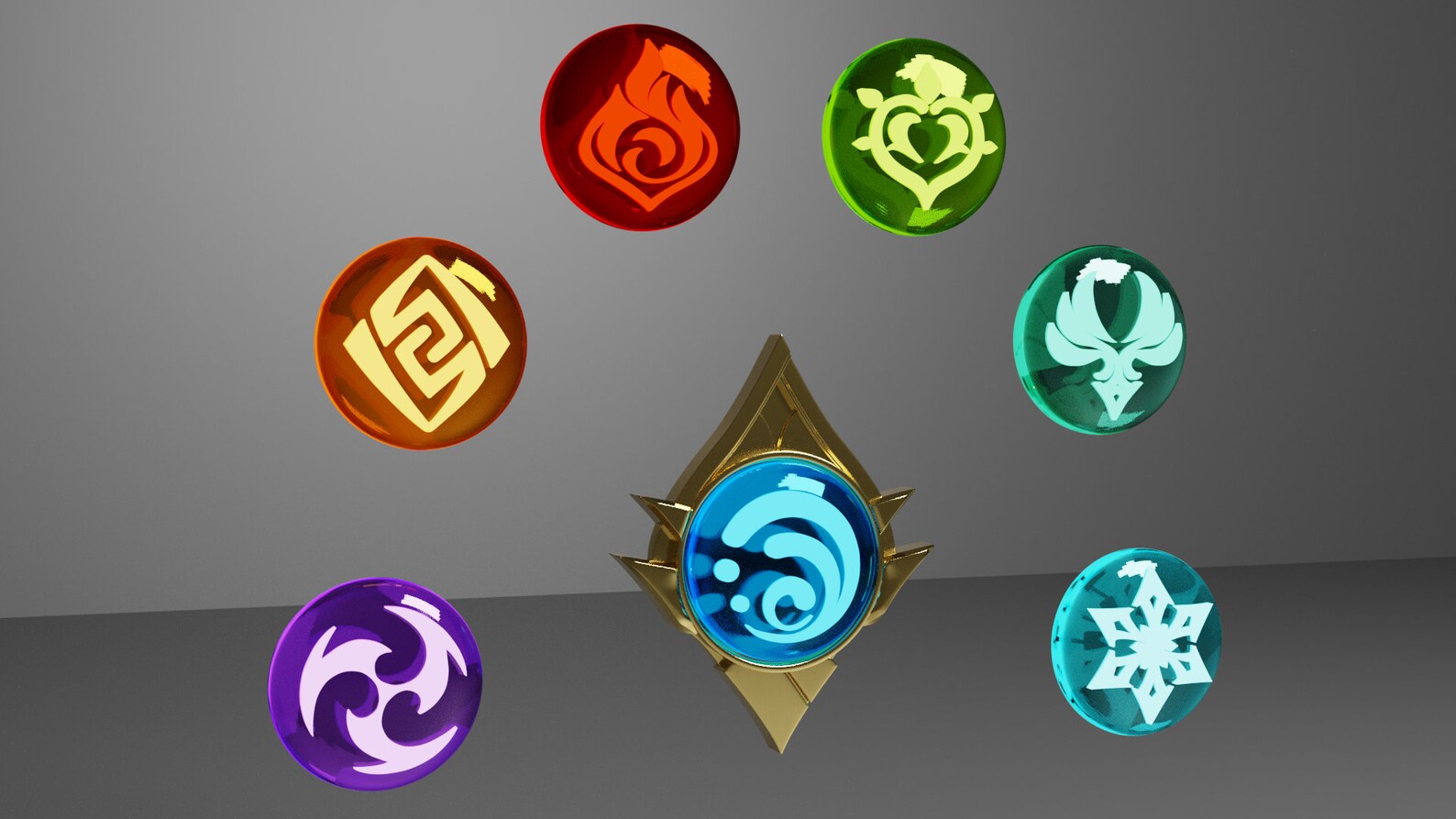 Shneznaya Vision Set Childe Cosplay Genshin Impact - Etsy Ireland